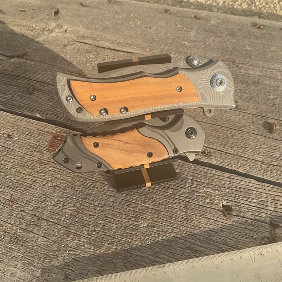 Accessories | 2 Folding Knives Carbonfiber Pla Display Stand | Poshmark